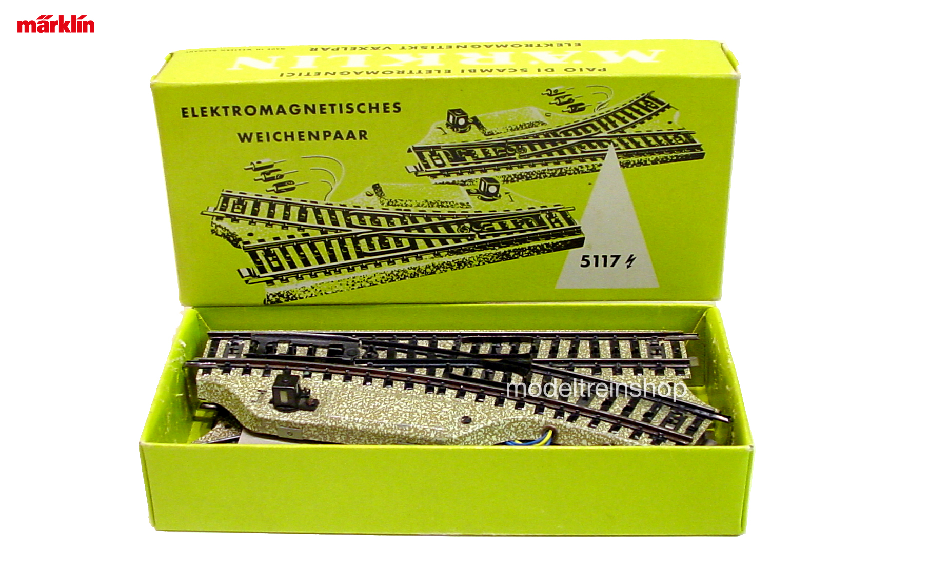 Marklin M Rail H0 5117 Elektrische rechte wissel set - Modeltreinshop