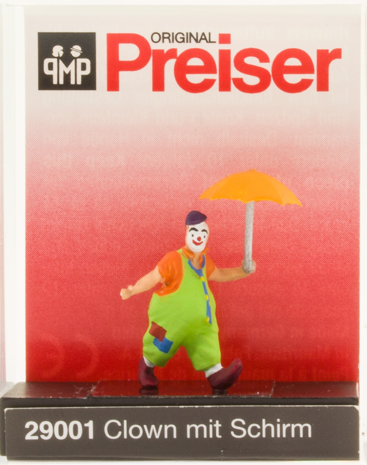 Preiser H0 29001 Circus Clown met Paraplu - Modeltreinshop